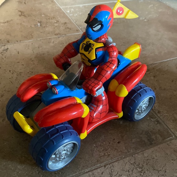 Marvel | Toys | Spiderman Pull Back N Go Atv With Action Figure | Poshmark